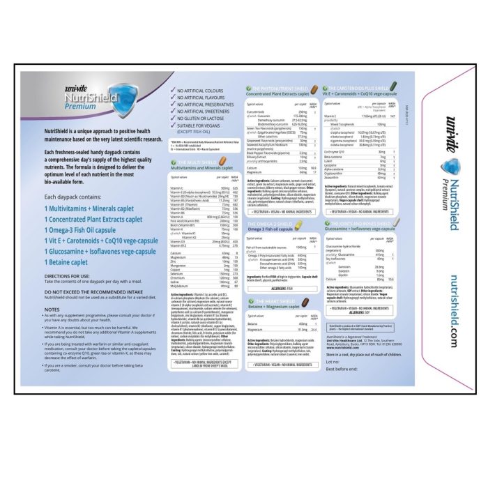 NutriShield Premium 30-day - Uni-Vite Healthcare